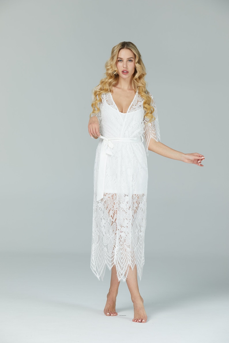 Bridal Lace Robe Bridal Robe Bride robe Personalized | Etsy