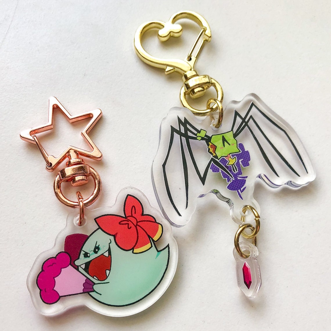 PAPER MARIO Double Sided Charms | Etsy