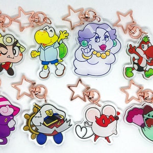PAPER MARIO Double Sided Charms - Etsy