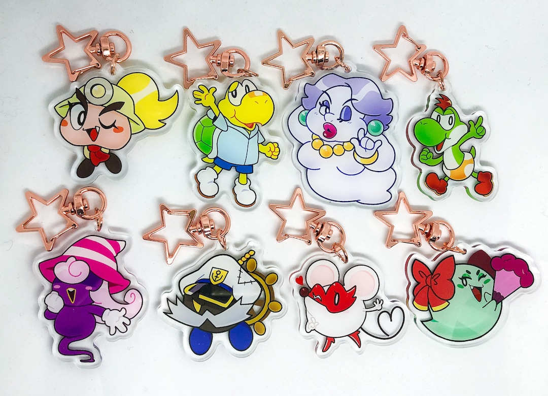 PAPER MARIO Double Sided Charms - Etsy