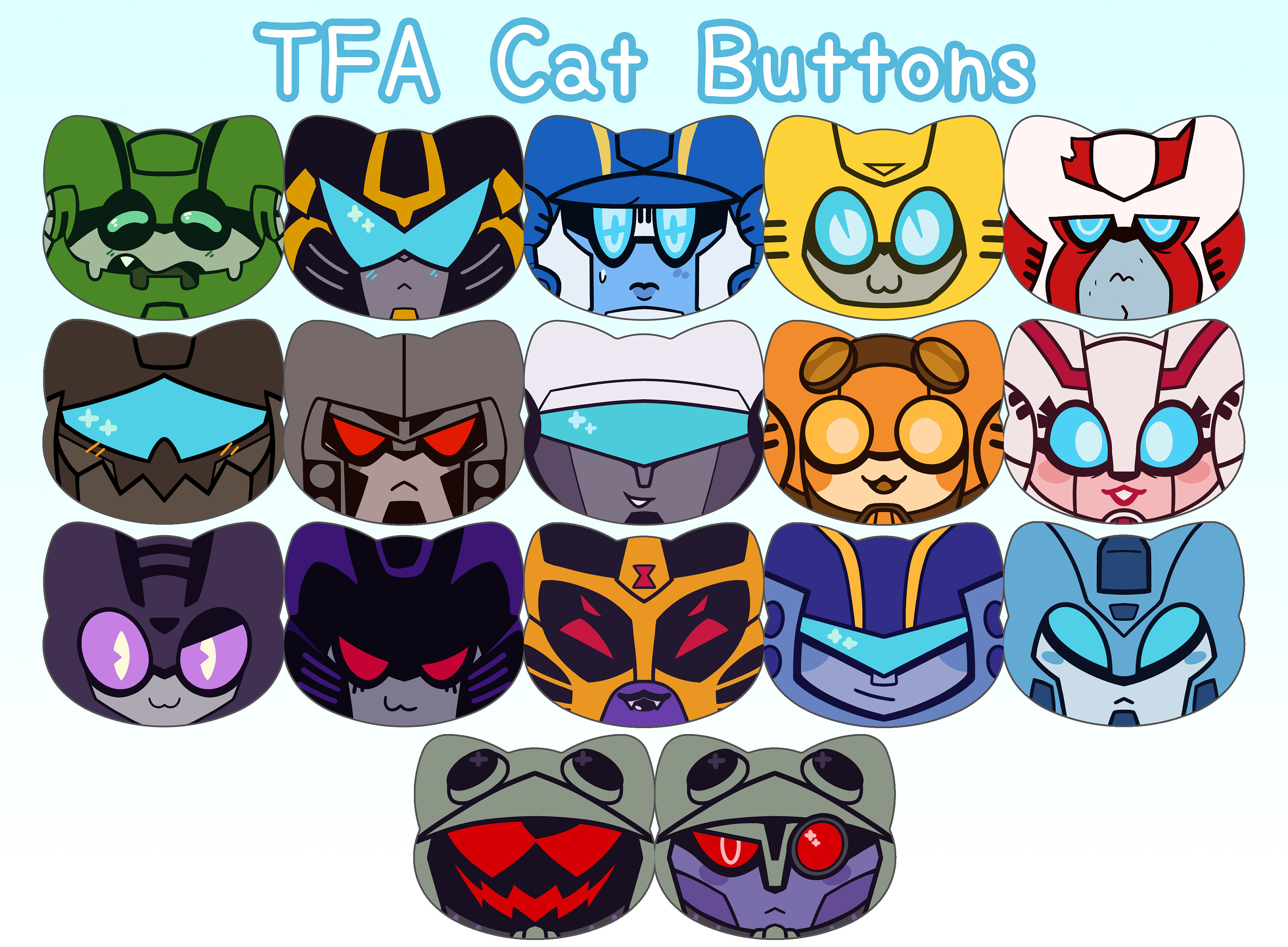 TFA Cat Buttons | Etsy
