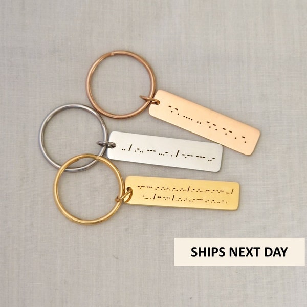 Morse Code Keyring - Etsy