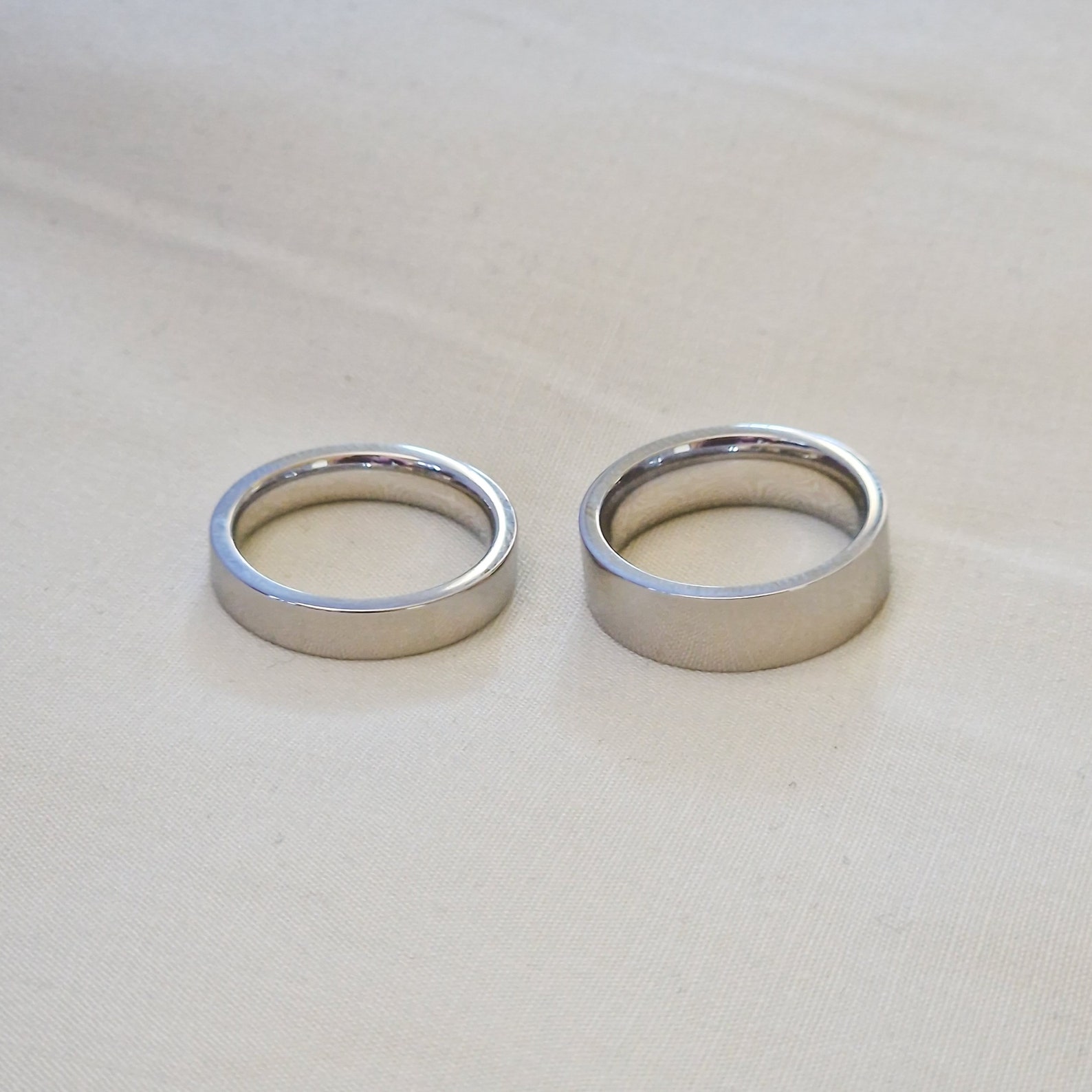 Personalised Yin and Yang Couples Rings, Stainless Steel. 4/6mm ...
