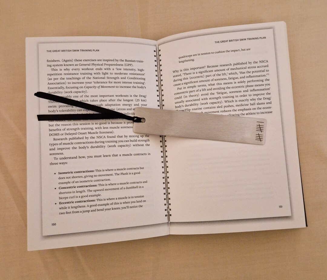 11th Anniversary Steel Bookmark, Tally Mark Design, Engraved Metal ...
