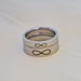 Personalised Infinity Couples Rings, Stainless Steel. 4/6mm. Together ...