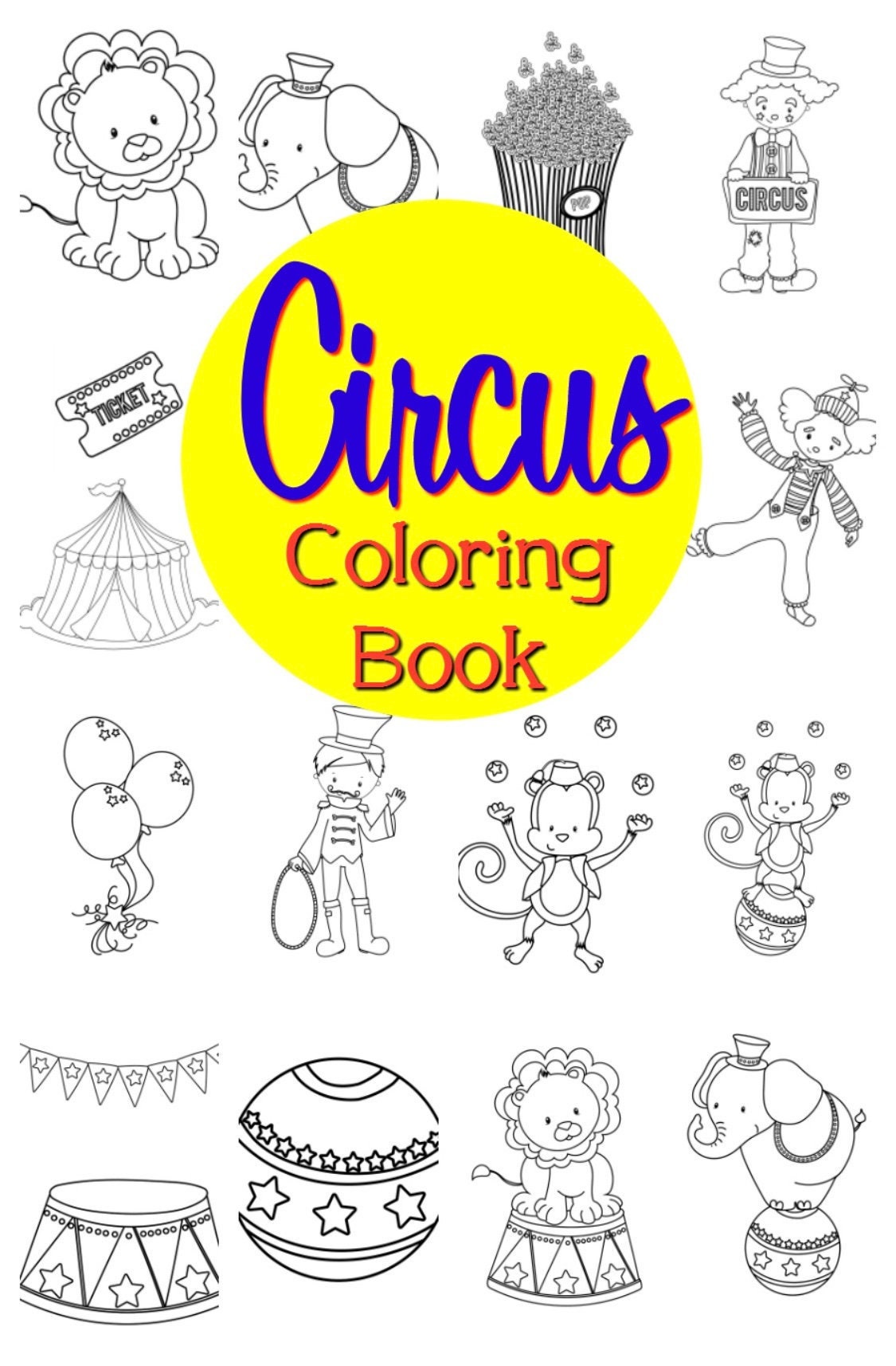 Circus Coloring Sheets - Etsy