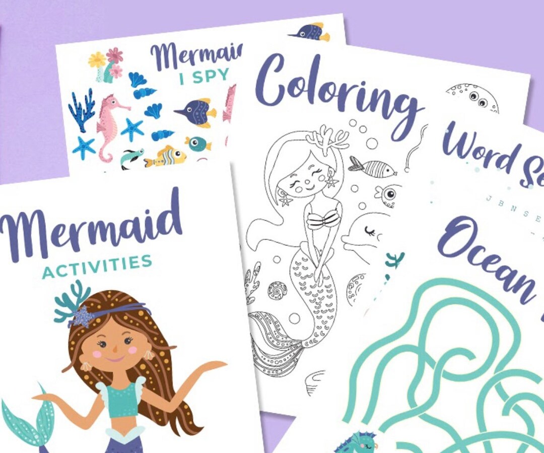 Latina Mermaid Activity Set - Etsy