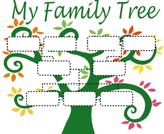 Family Tree & Families Are Forever Coloring Page - Etsy