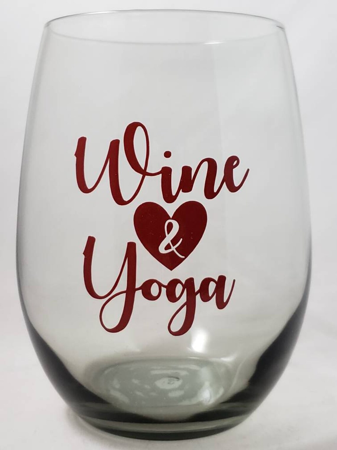 Wine And Yoga Wine Glass Etsy