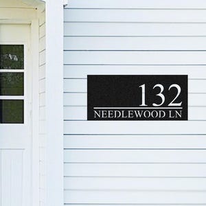 Custom House Number Sign ,metal Address Sign,address Plaque ...