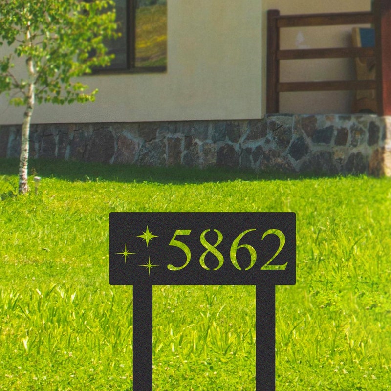 House Number Yard Sign - Etsy