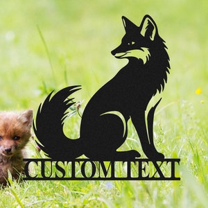 Custom Fox Metal Sign,personalized Fox Name Sign,fox Metal Wall Art,fox ...