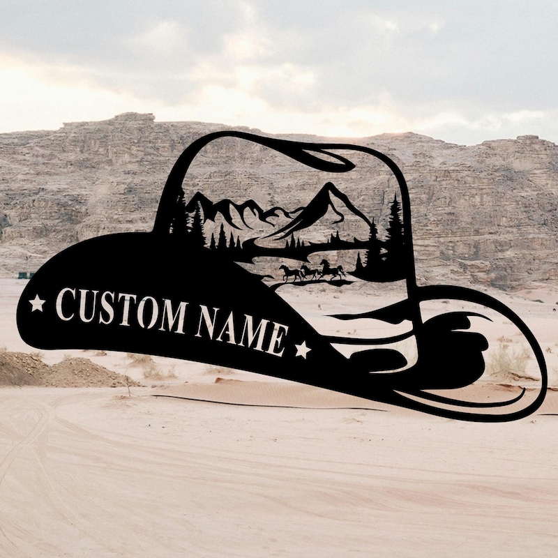 Custom Cowboy Theme Sign - Etsy UK