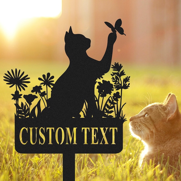 Cat Garden Sign - Etsy