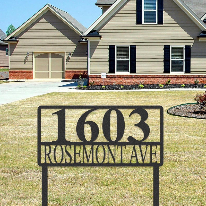 House Number Stake - Etsy