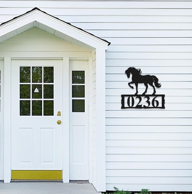 Metal Horse House Number,horse House Number Sign, Custom Horse Number ...