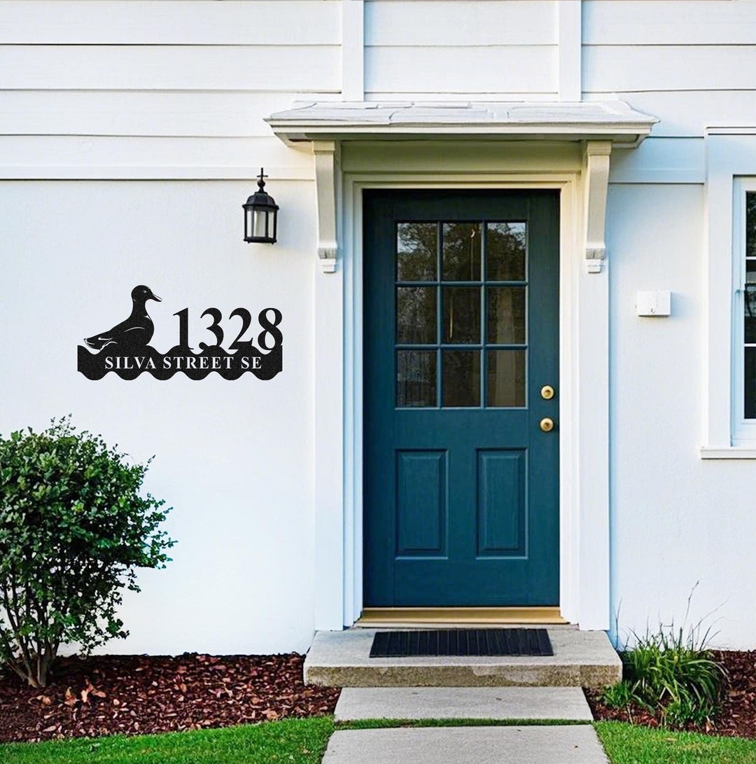 Duck Address Metal Sign, Custom Duck House Sign, Duck Address Sign,duck ...