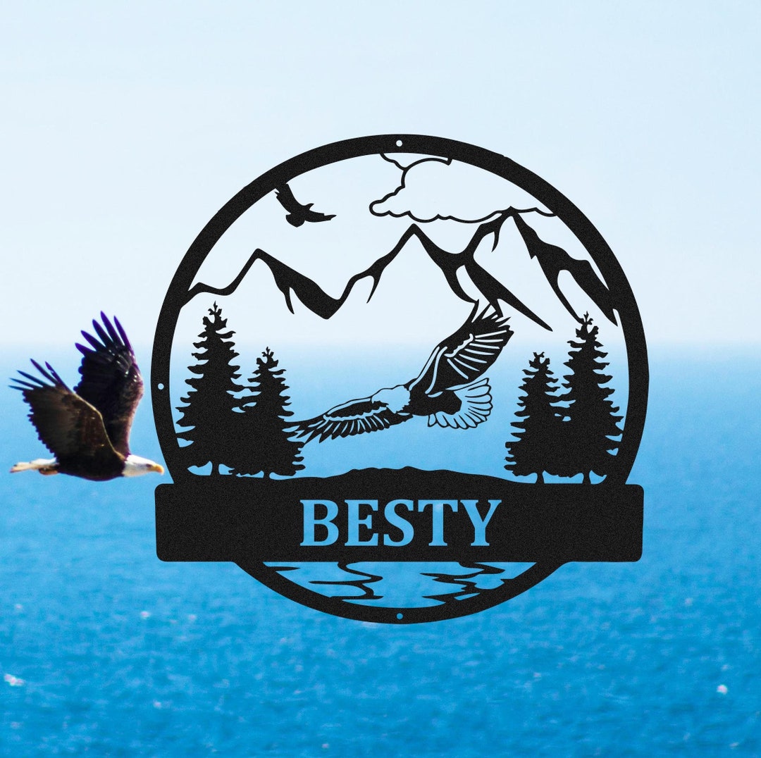 Custom Eagle Metal Sign,personalized Eagle Name Sign, Outdoors Hunting ...