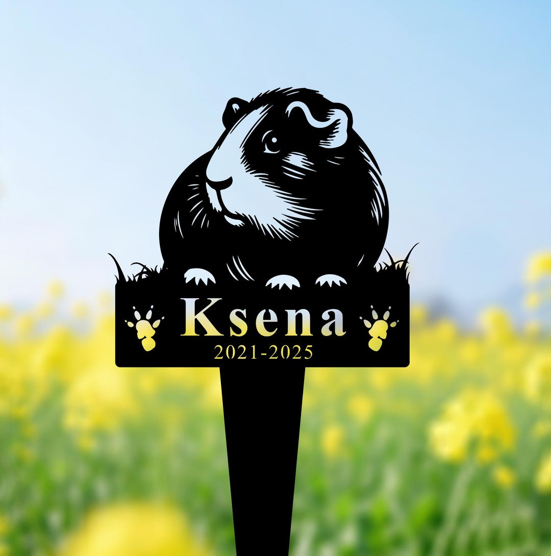Custom Guinea Pig Memorial Stake,personalized Guinea Pig Grave Marker ...
