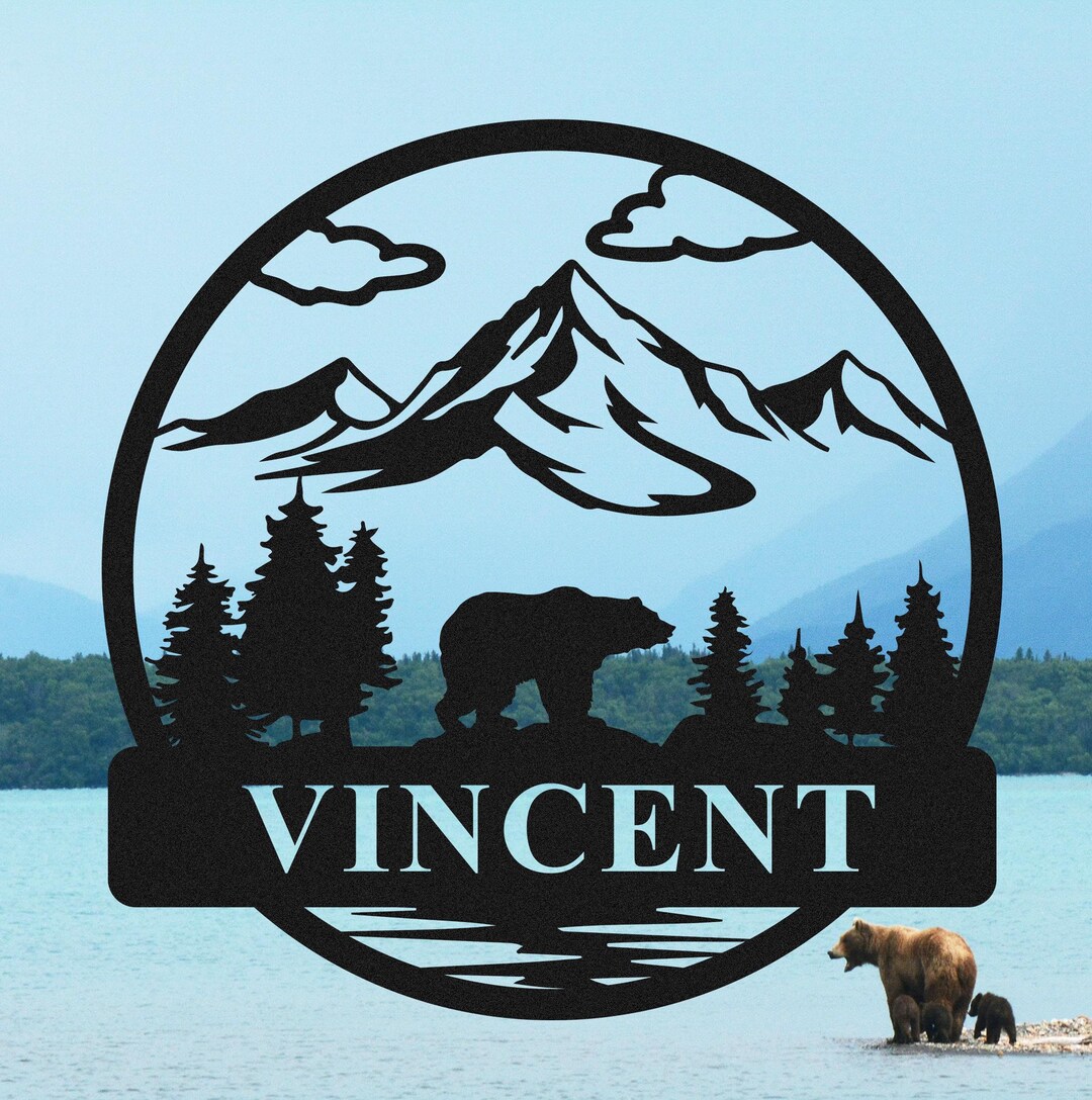 Personalized Bear Metal Sign,custom Bear Name Sign,bear Hunting Sign ...