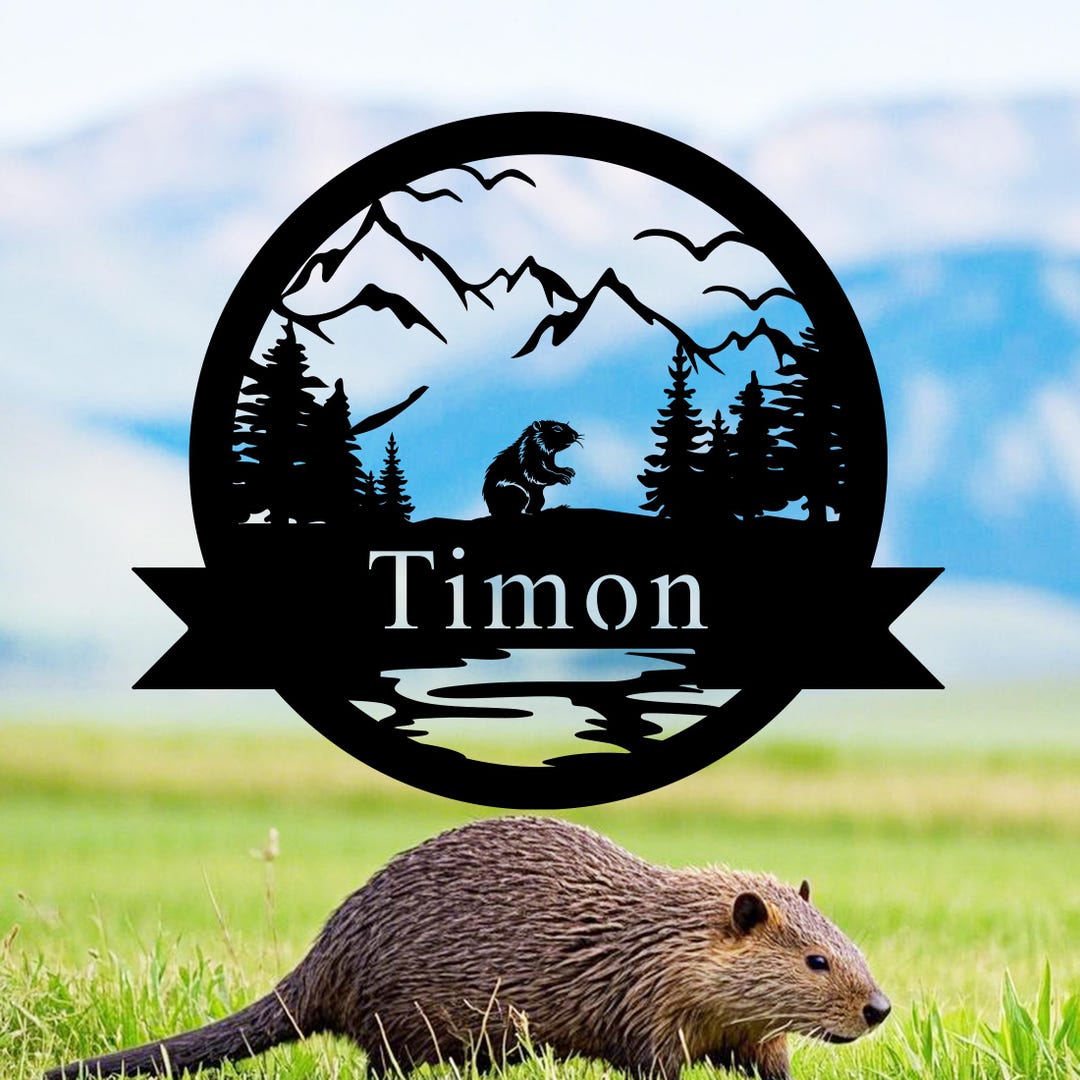 Outdoor Beaver Sign,custom Metal Beaver Sign,beaver Name Sign,camp Sign ...