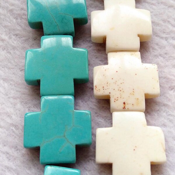 Turquoise Cross Bead - Etsy
