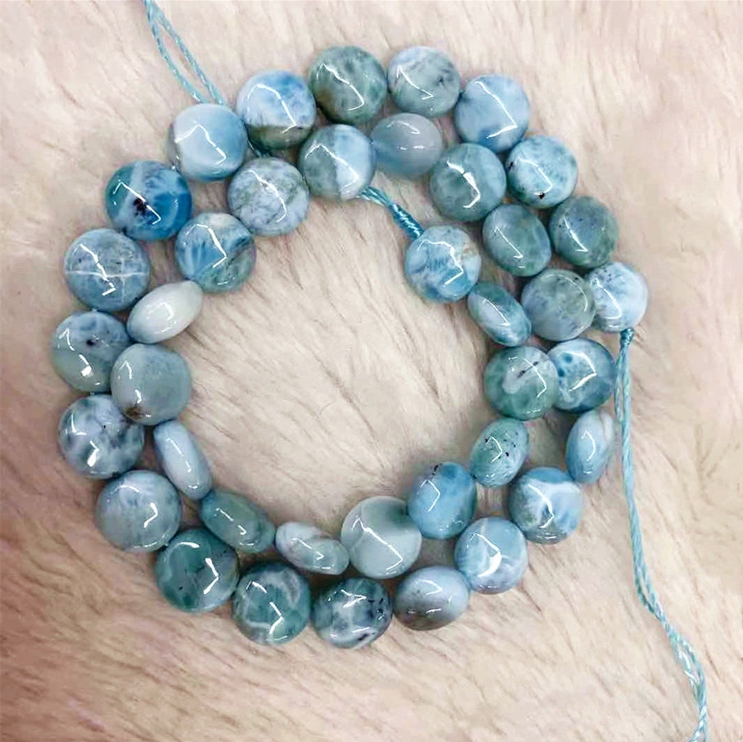 8mm Dominican Larimar Gemstone Blue Lalima Calcium Sea Stone - Etsy UK
