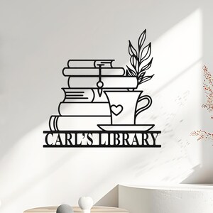 Custom Books Metal Sign,personalized Reading Sign,library Metal Sign ...