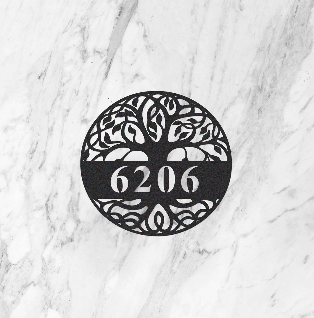 Custom Tree of Life House Number Sign,tree of Life Metal Address Sign ...