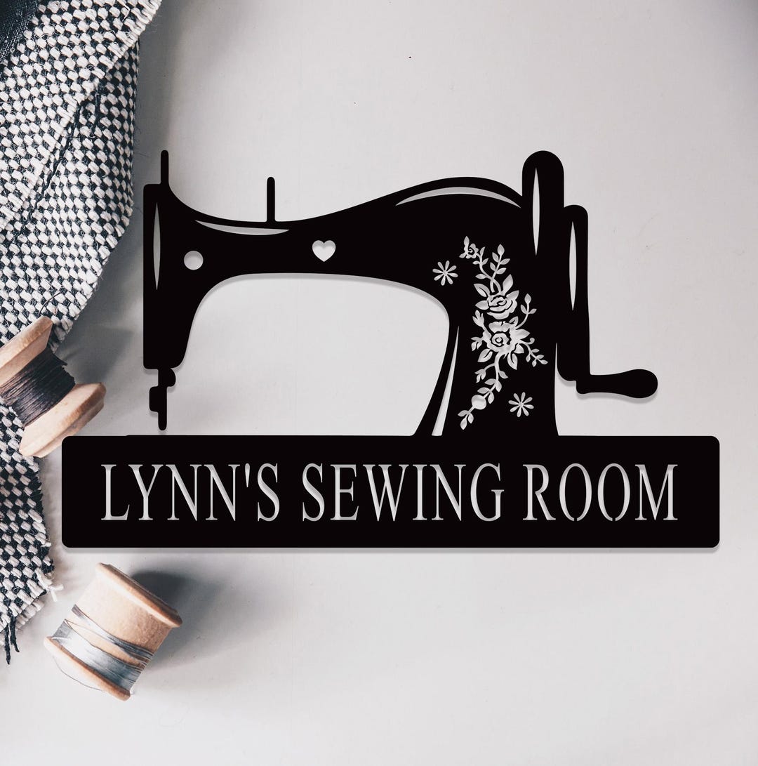 Personalized Sewing Machine Metal Sign,custom Sewing Name Sign,custom ...