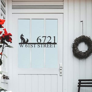 Personalized Fox House Number Sign,custom Fox Metal Wall Art,home ...