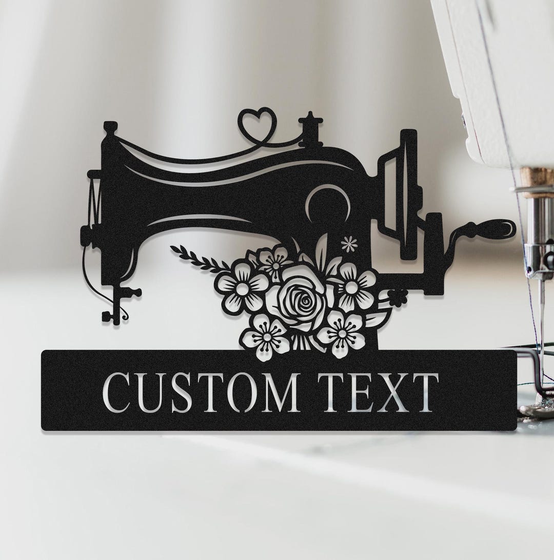 Personalized Sewing Machine Sign,sewing Room Metal Sign,custom Quilting ...