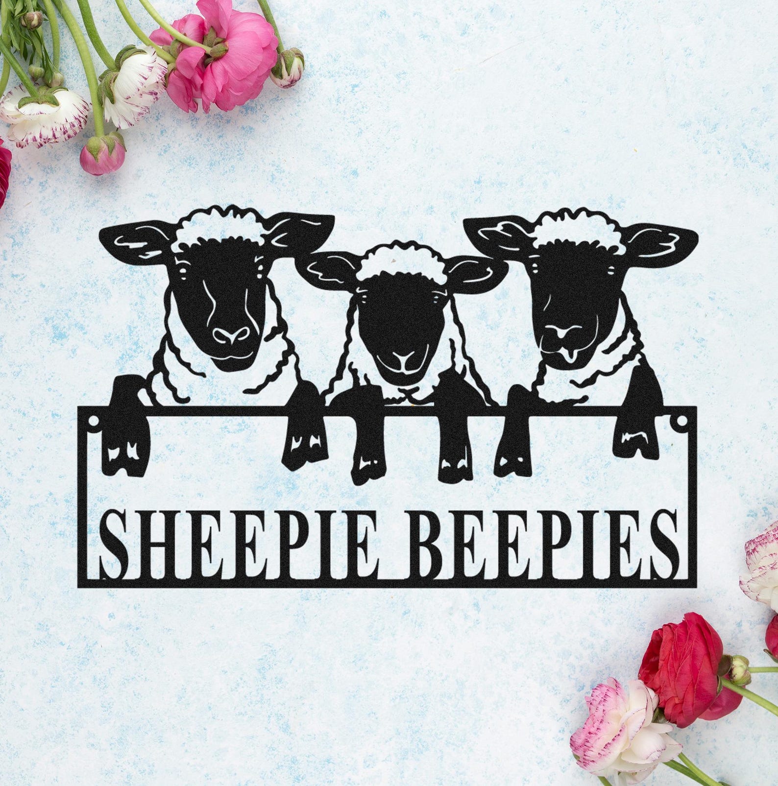 Sheep Farm Metal Sign, Custom Metal Sheep Sign,personalized Three Sheep ...