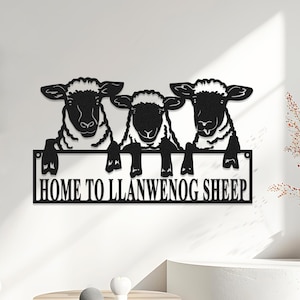 Sheep Farm Metal Sign, Custom Metal Sheep Sign,personalized Three Sheep ...