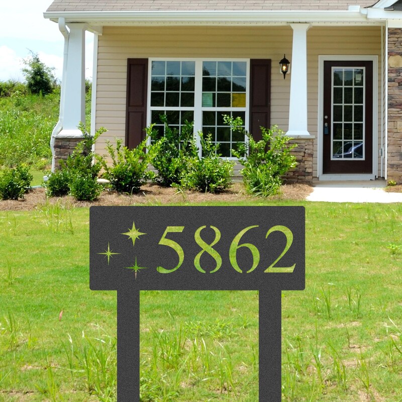 House Number Yard Sign - Etsy