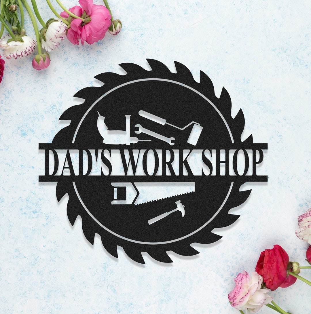 Custom Carpenter Metal Wall Art, Workshop Sign for Him,personalized ...