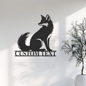 Custom Fox Metal Sign,personalized Fox Name Sign,fox Metal Wall Art,fox ...