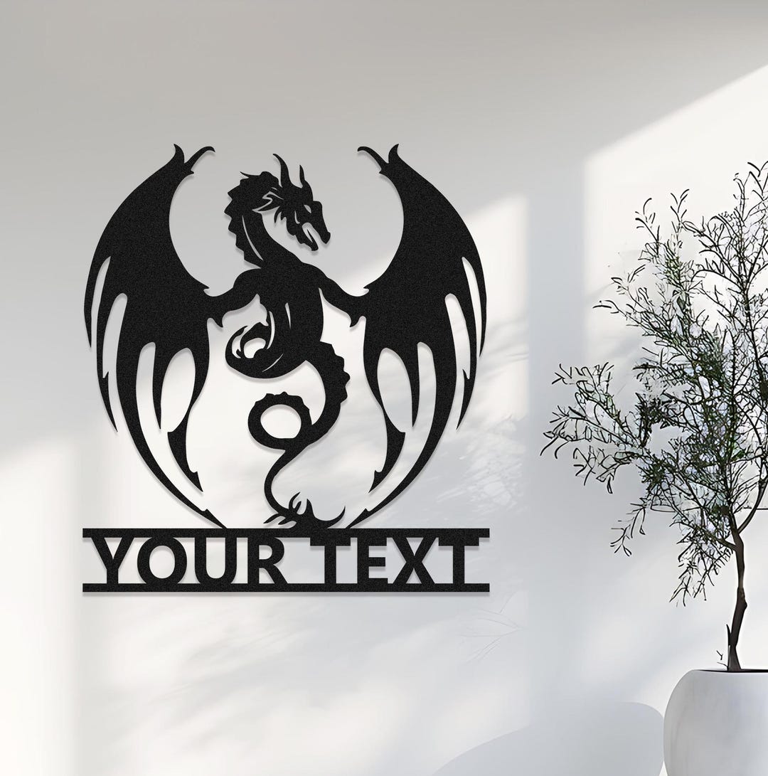 Custom Dragon Metal Sign,personalized Dragon Name Sign,dragon Metal ...
