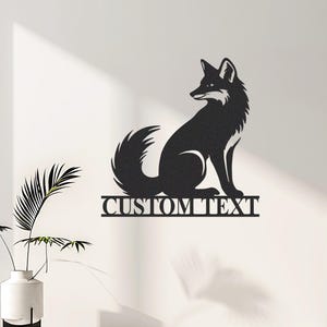 Custom Fox Metal Sign,personalized Fox Name Sign,fox Metal Wall Art,fox ...