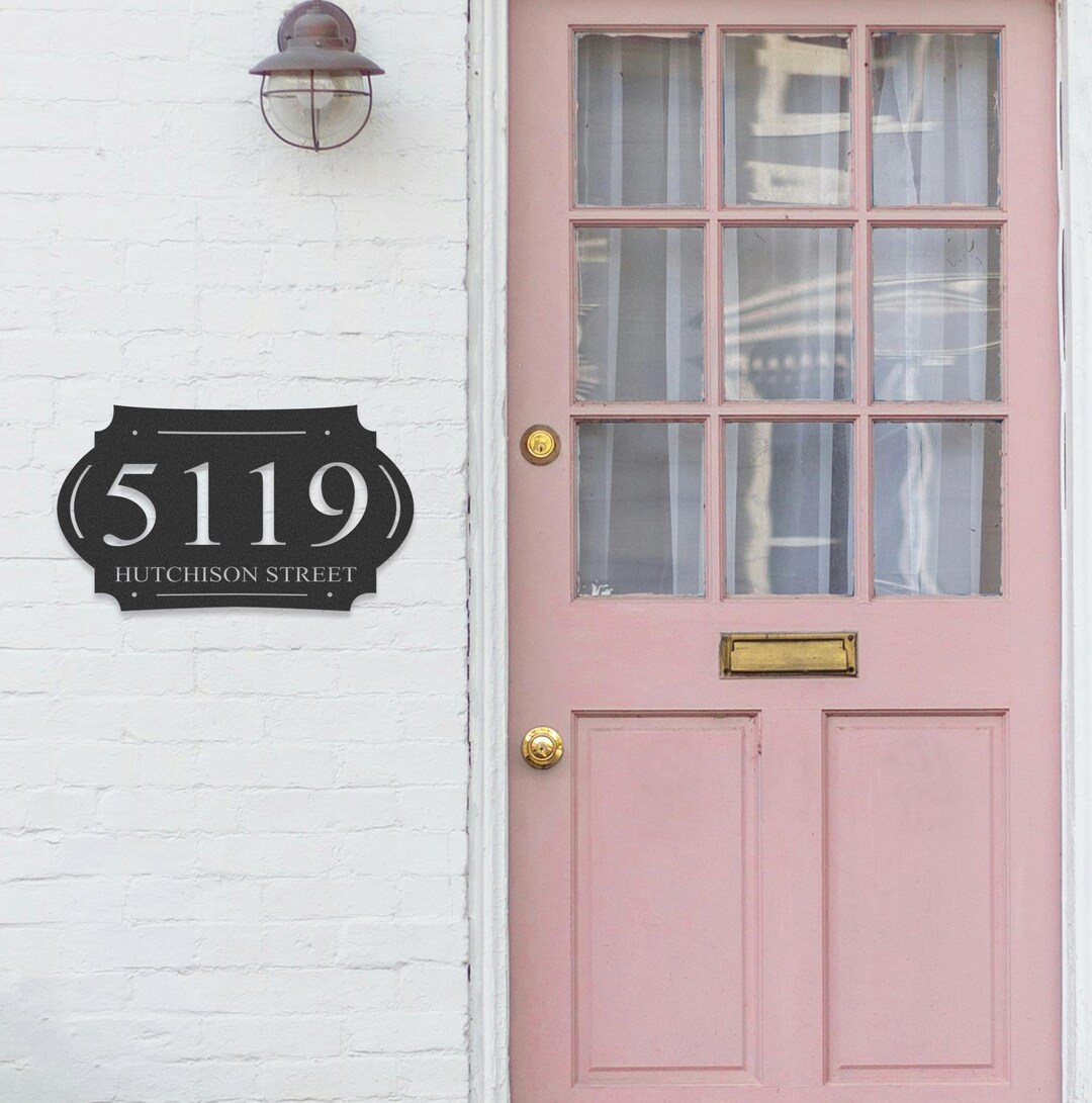 Home Custom Number Sign ,personalized Metal Address Sign , Address ...