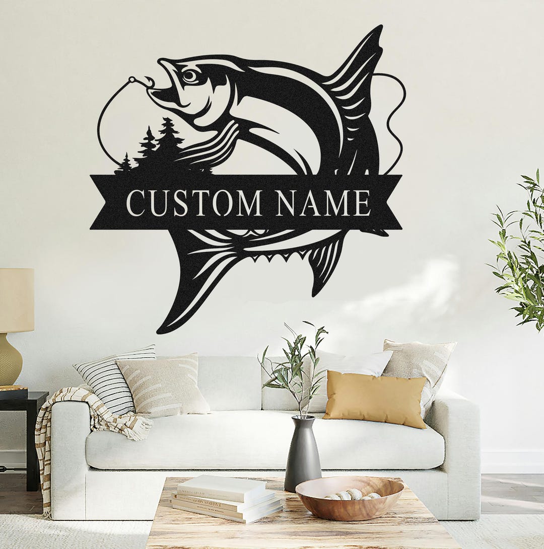 Custom Rousseau Fish Name Sign,custom Fishing Metal Sign, Rousseau Fish ...