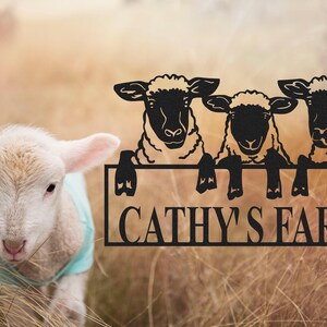 Sheep Farm Metal Sign, Custom Metal Sheep Sign,personalized Three Sheep ...