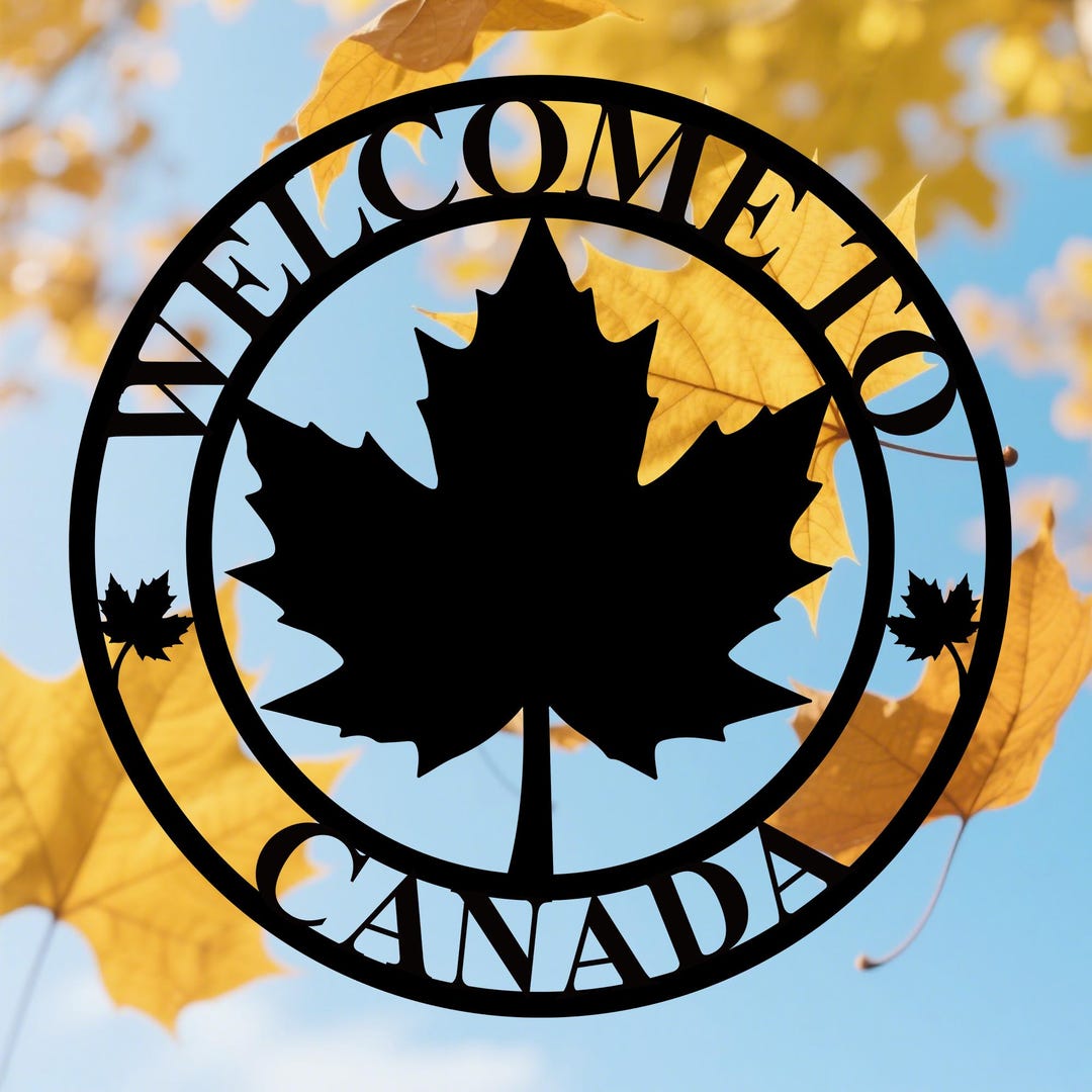 Custom Metal Maple Leaf Sign, Personalized Canada Maple Leaf Sign ...