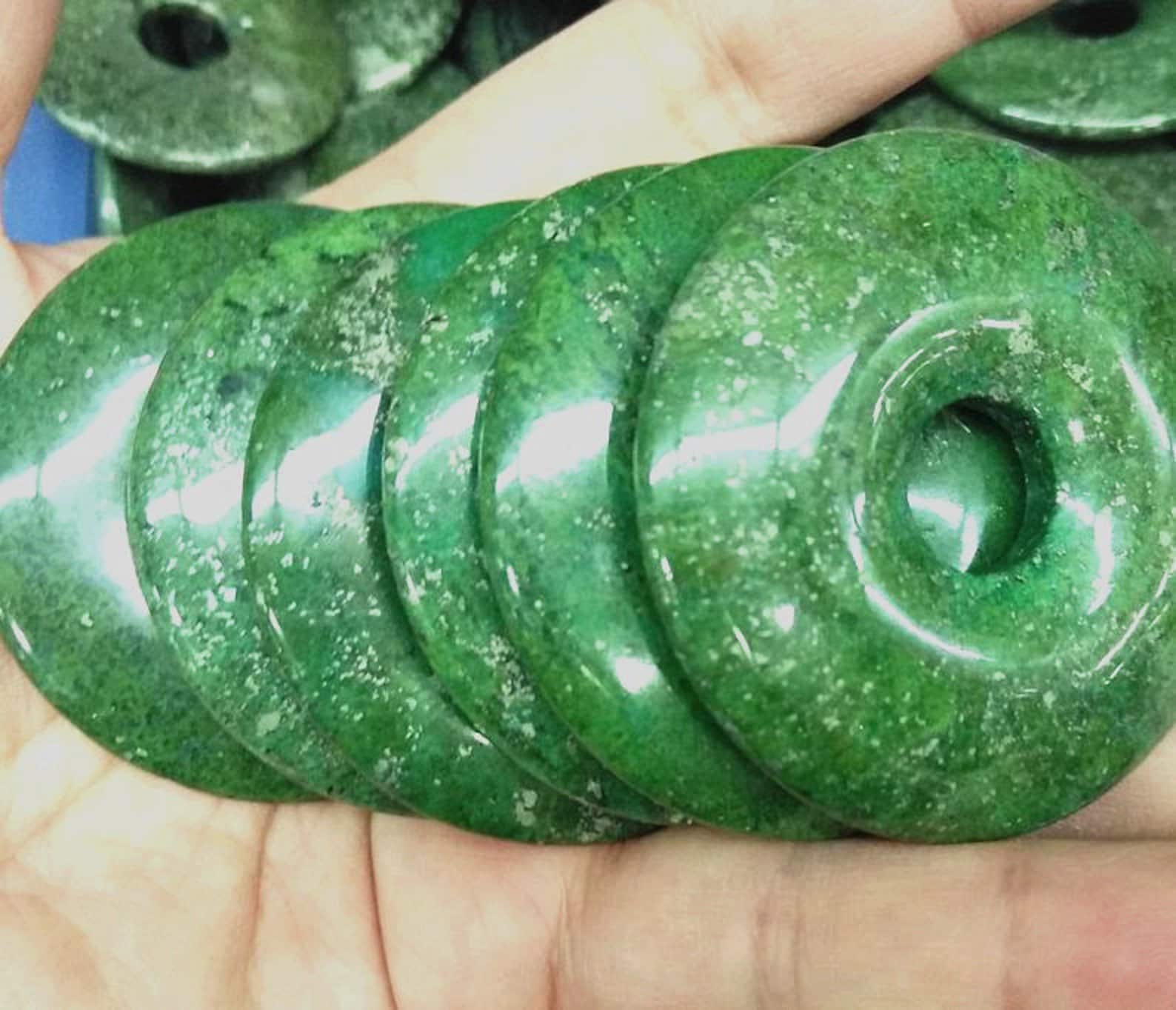 2pcs 50mm Green/lapis Lazulinatural Pyrite Healing Crystal - Etsy