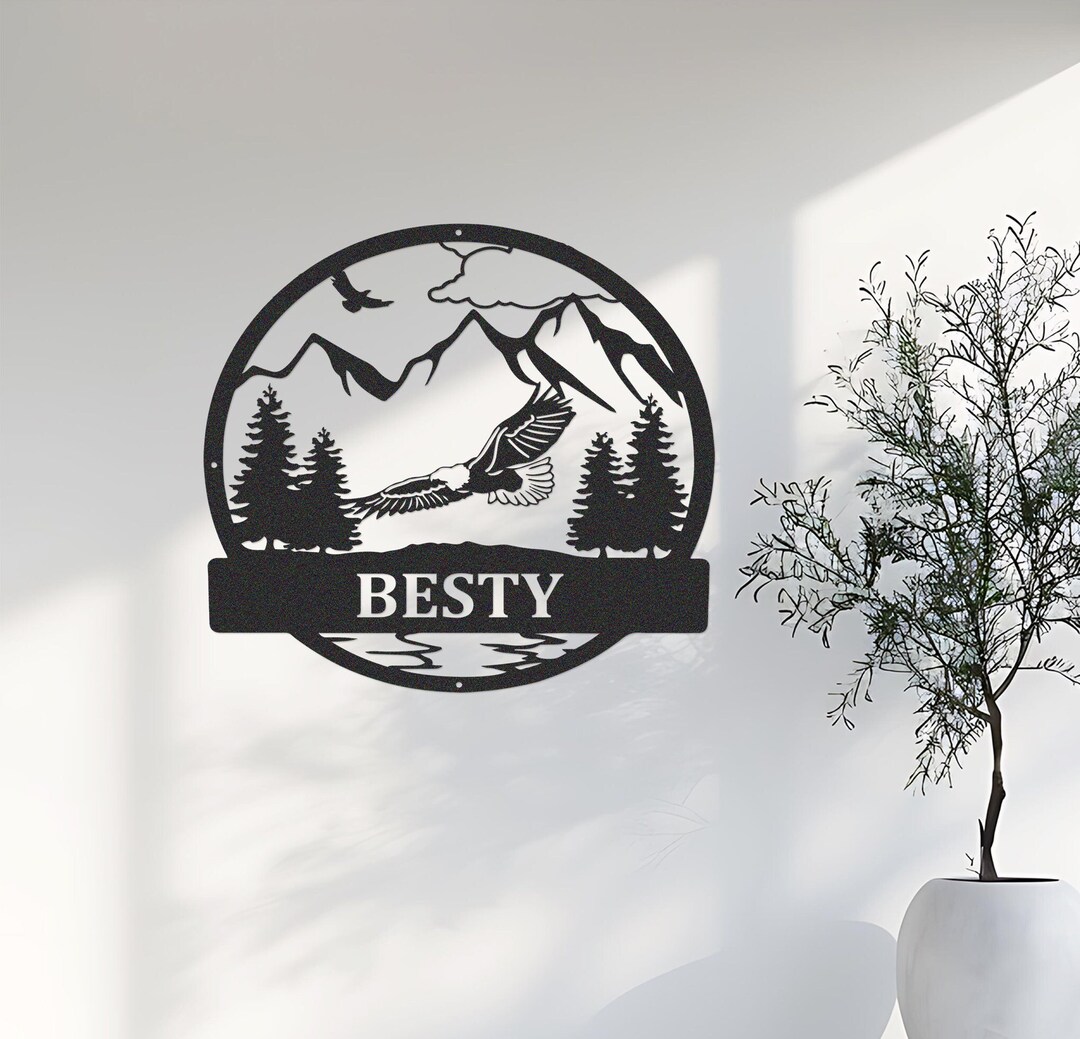 Custom Eagle Metal Sign,personalized Eagle Name Sign, Outdoors Hunting ...