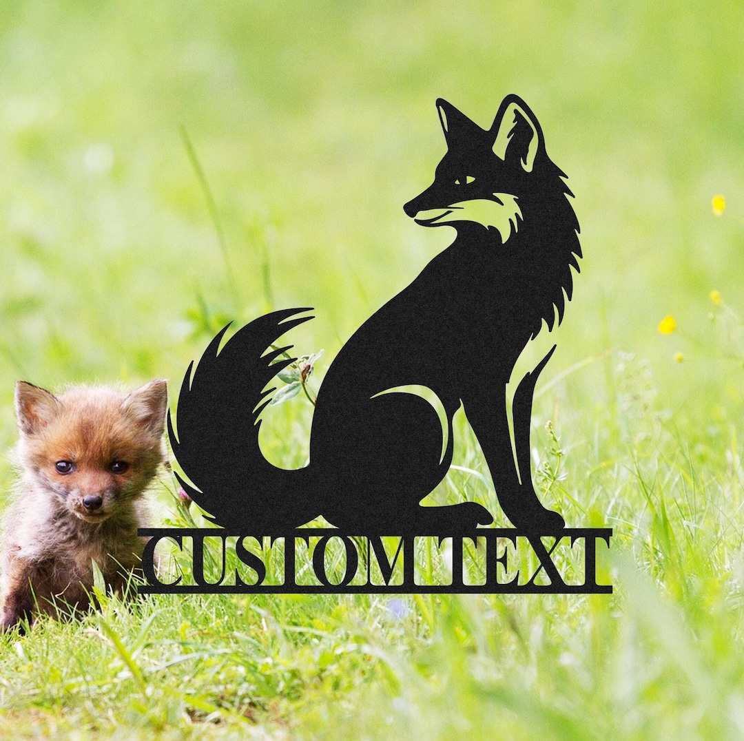 Custom Fox Metal Sign,personalized Fox Name Sign,fox Metal Wall Art,fox ...