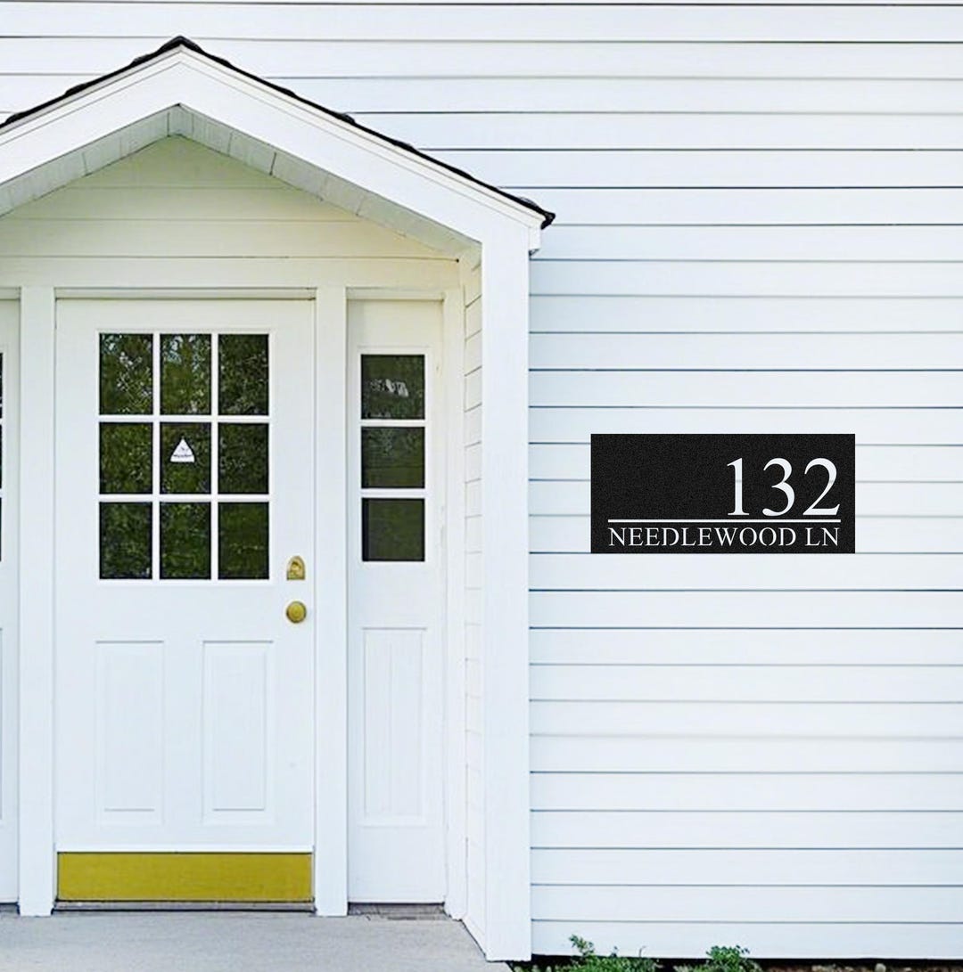 Custom House Number Sign ,metal Address Sign,address Plaque ...