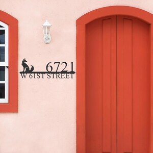 Personalized Fox House Number Sign,custom Fox Metal Wall Art,home ...