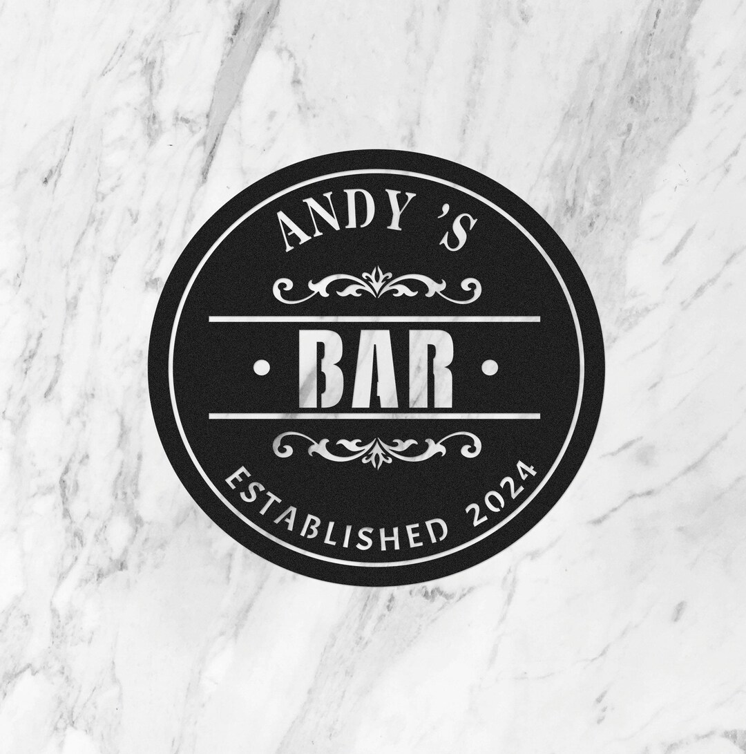 Personalized Metal Bar Wall Sign, Custom Bar Sign, Bar Wall Art Decor ...