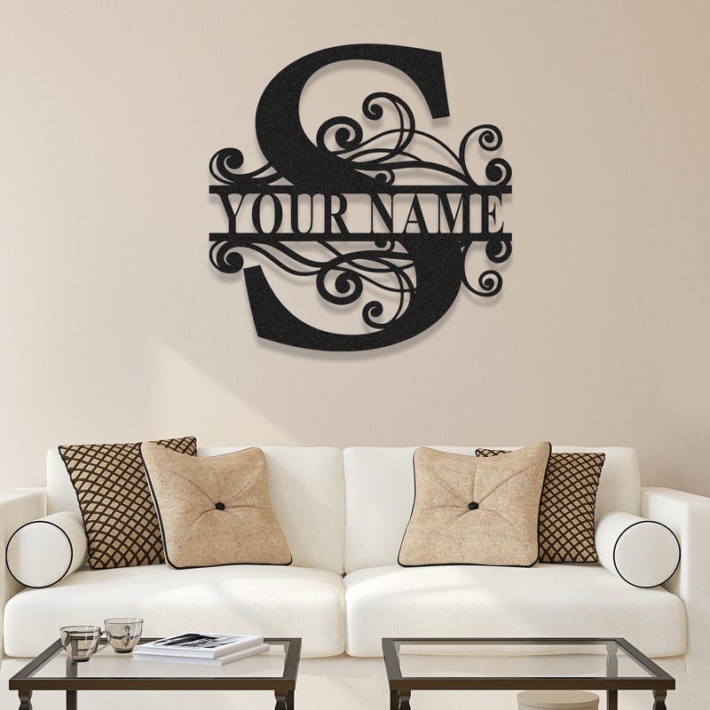 Last Name Metal Sign - Etsy